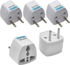 HI-PLASST India to Europe Converter Plug (Pack of 5)2 Pin Power Plug ...