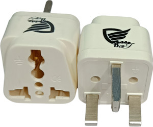 vadda bai Set of 2 Travel Adapter Flat Pin Plug (Type G) for India to ...