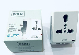 Coin Electrical Multi Plug Adaptor Light to Power Electrical Socket ...