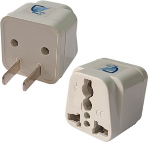 vadda bai 2 Pcs 10A 250V Conversion Plug 2 Pin for Convert India to USA ...
