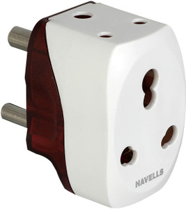 HAVELLS 6A/16A 3 pin Adaptor Power Plug Price in India - Buy HAVELLS 6A ...