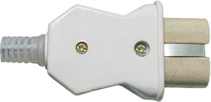 STAR SUNLITE LAUNDRY IRON POWER PLUG / Connector for Heater (White ...