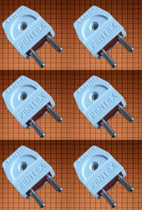 PENTEX Home / Connectors And Holders / 2 Pin Plug & Top [ 6 AMP. 240V ...