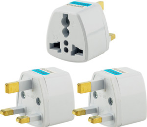 HI PLAST (3pc) Type-G Adapter Universal Travel Worldwide Adapter, UK ...