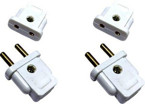psight Male female plug 2 PIN MALE -FEMALE TOP PLUG 6 AMP Two Pin Plug ...