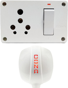 CONA Deluxe Universal 16A Switch Socket and Plug Top Box with Dual ...