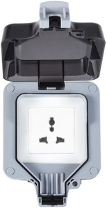 Connectwide Waterproof Safety 16A Standard Wall Socket Outlet - 3 Holes ...