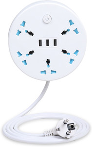 KLICK GADGETS Strip Extension Box 3 USB Ports and 5 Outlets with ...