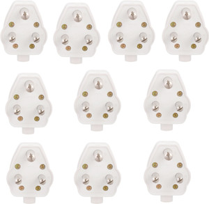 eshopglee Polycarbonate 3 Pin Top Heavy Duty 16A Universal Brass Socket ...