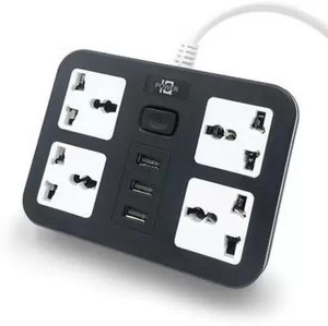 IntenseCore Universal Power Socket (3-USB & 4 -Power Socket) 2.1 A Four ...