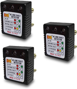 MX AC Electrical Line Fault Detector 3Pin Socket Tester (Pack of 3) 5 A ...