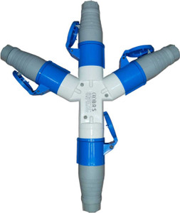 brs Industrial 3-Way Splitter Socket,16A 230V, IP44 Waterproof, 3 pin ...