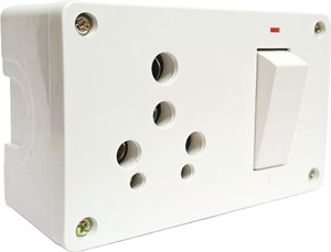 CONA Deluxe Universal Switch Socket Box with Indicator 16 A Five Pin ...