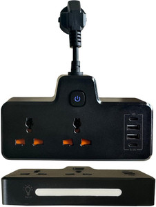 DawnRays Power Socket with USB and Type c Ports Touch Light Universal ...