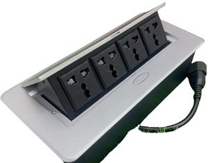 audiovan Silver popup box 4 Power 10 Amp Hydraulic Cable Cubby Pop Up ...