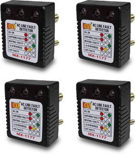 MX AC Electrical Line Fault Detector 3Pin Socket Tester (Pack of 4) 5 A ...