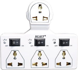 SGJET 4 Plug Point 3 Switches Extension Cord 4 Socket Extension Boards ...