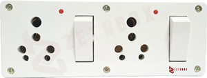 CONA Deluxe Universal 16A Dual Switch Socket Box with Indicator 16 A ...