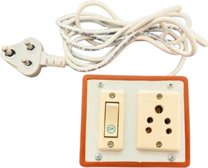 CRISTO Extension Board 1 Sockets 1 Switch 2 meter Long Wire Copper 6 A ...