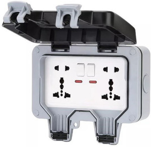 Connectwide IP66 Switched Socket Covers, 16A Outdoor Wall Weatherproof ...