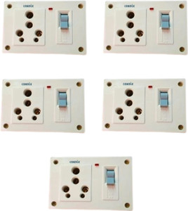 CANDLE 32amp. MCB+Socket+Indicator(Short Circuit Breaker)Combined Board ...