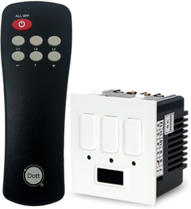 DOTT Modular Remote Control Switch For 2 Lights & 1 Fan One Way ...