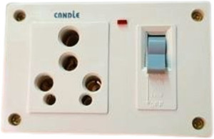 CANDLE 32amp. MCB + Socket + Indicator Combined With Box(Short Circuit ...