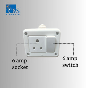 C&S ELECTRIC C&S 6 AMP SWITCH SOCKET COMBINE IP40 ENCLOUSER 6 A One Way ...