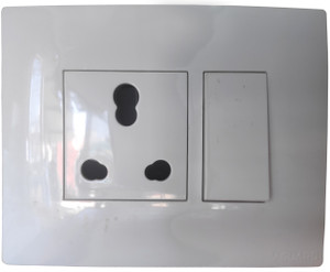 V-Guard Matteo 6-16amp 3 pin Modular Socket and Switch 16 A One Way ...