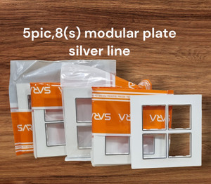 SARA 8(s) modular plate silver crome(5 pic) Wall Plate Price in India ...
