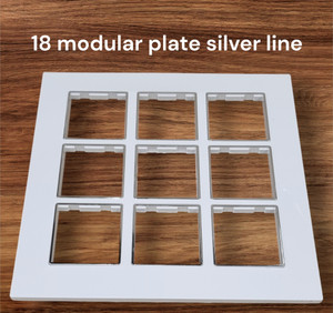 SARA 18 modular plate silver crome Wall Plate Price in India - Buy SARA ...