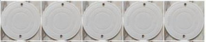 Duravolt PVC Concealed Box Cover Round Sheet (Pack of 5) Wall Plate ...