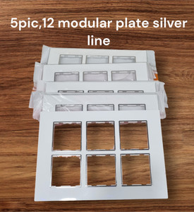 SARA 12 modular plate silver crome (5 pic) Wall Plate Price in India ...