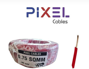 PIXEL 0.75 SQMM COPPER, PVC CABLE 0.75 sq/mm Red 90 m Wire Price in ...
