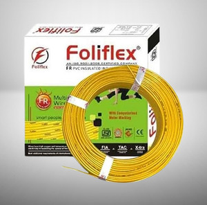 foliflex PVC 0.75 sq/mm Yellow 90 m Wire Price in India - Buy foliflex ...