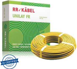 RR KABEL HR FR PVC 1 sq/mm Yellow 90 m Wire Price in India - Buy RR ...