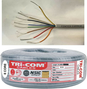 TRICOM 0.15mm Tinned Copper, (8x30 Multi 8 CORE Cable) 0.15 sq/mm Grey ...