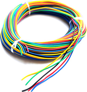 Wizzo (25 Meters) 14/36 Multi Color Wire (5 Mtr Each Red, Green, Blue ...