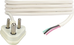 SUPER GEC 3-Pin Top Power cord for Heavy duty, Geyser, Washing Machine ...