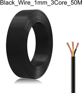 JELECTRICALS PVC 1 sq/mm Black 50 m Wire Price in India - Buy ...