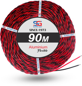 SUPER GEC 10/76 Flexible Double Core Electrical Wire Twisted Aluminium ...