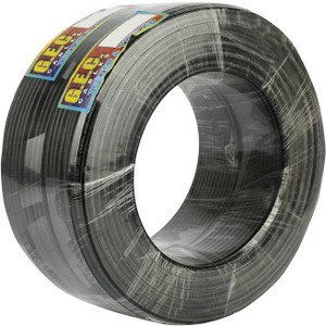 SUPER GEC CCS RG-6 Coaxial DTH Cable 3ghz 75 Ohms (32/64) 1 sq/mm Black ...