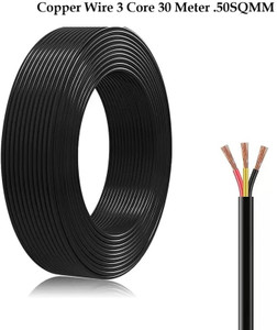 JELECTRICALS PVC 0.5 sq/mm Black 30 m Wire Price in India - Buy ...