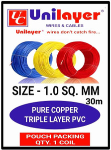 unilayer Copper cable 1 sq/mm Yellow, Red, Blue, Black 30 m Wire Price ...