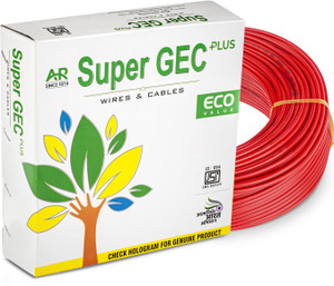 SUPER GEC 1.5 FRLS Multi Strand CCR Copper House Wire Cable ECO (Gauge ...
