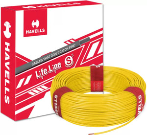 HAVELLS Life Line FR, PVC 1.5 sq/mm Yellow 90 m Wire Price in India ...