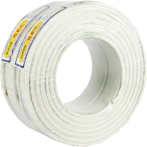 SUPER GEC CCS RG-6 Coaxial DTH Cable 3ghz 75 Ohms(32/64) 1 sq/mm White ...