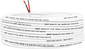 SUPER GEC 1mm CCS Copper 2 Core Flat Electric Wire | 64 Meter | 1100V ...