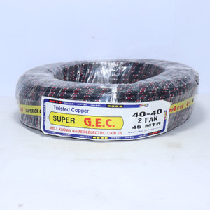 SUPER GEC Cotton Wrapped 3 Core Wire for Iron and Extension Board- 40/ ...