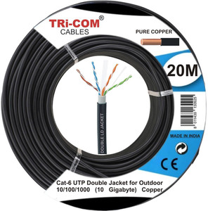 TRICOM Copper 650MHz PoE++ RJ45 UTP Cat-6/Fluke Tested DOUBLE OUTER ...